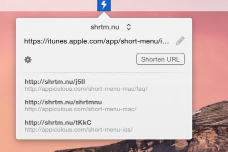 Short Menu | MacMenuBar.com