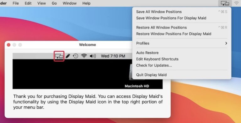 Display Maid | MacMenuBar.com