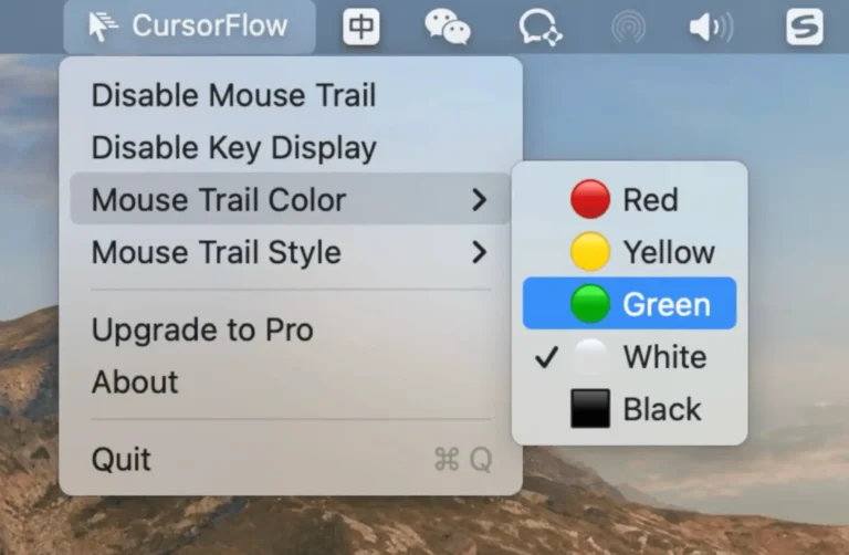 CursorFlow | MacMenuBar.com